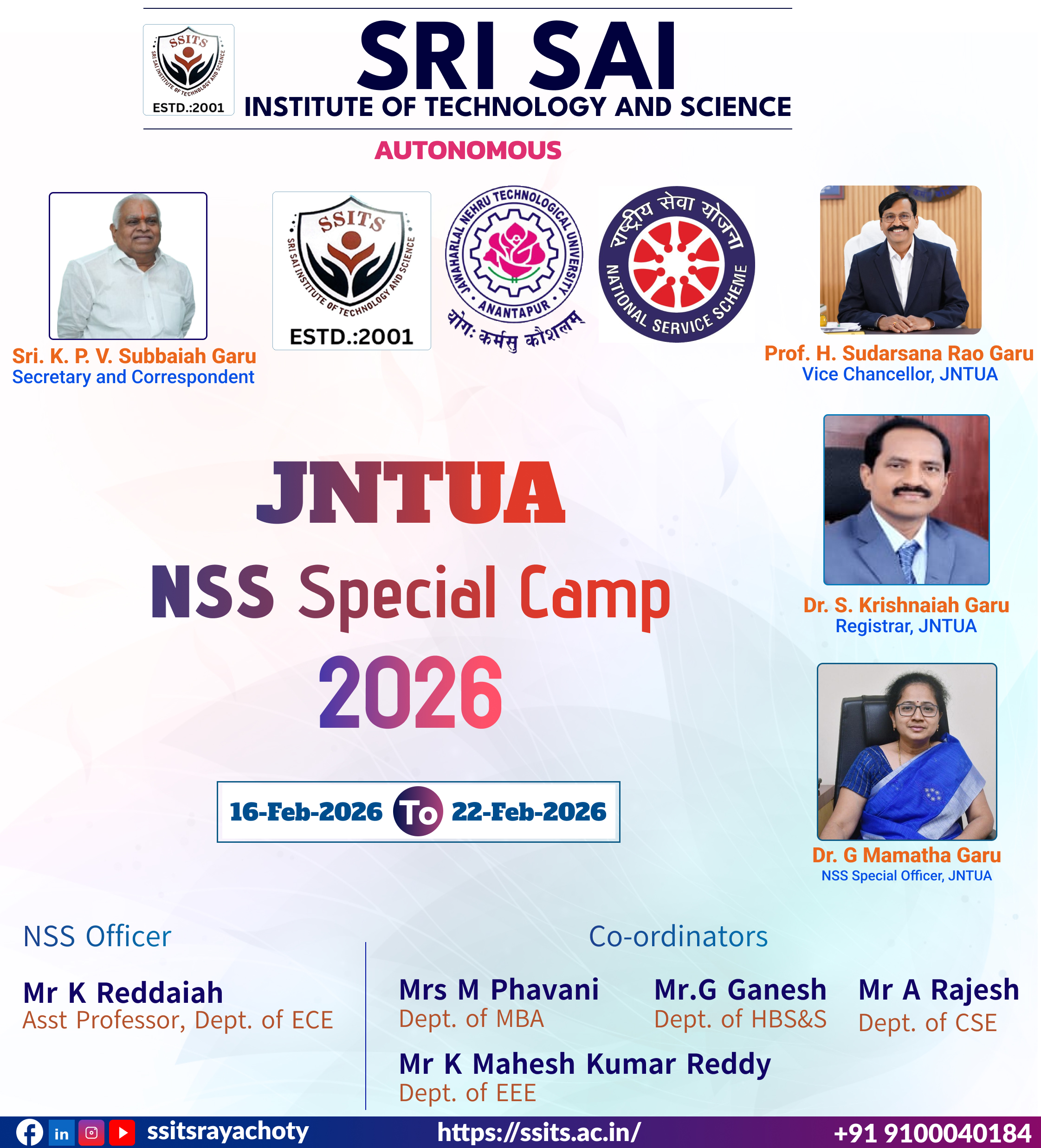 Sri Sai Institute of Technology and Science, Rayachoti | SSITS