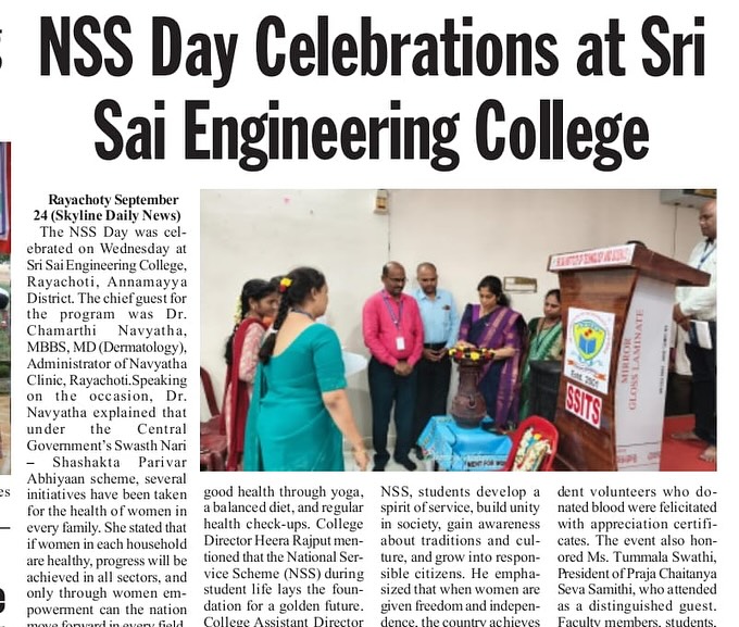 Sri Sai Institute of Technology and Science, Rayachoti | SSITS