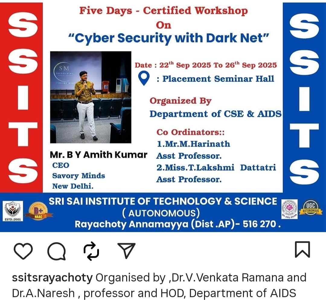 Sri Sai Institute of Technology and Science, Rayachoti | SSITS ...
